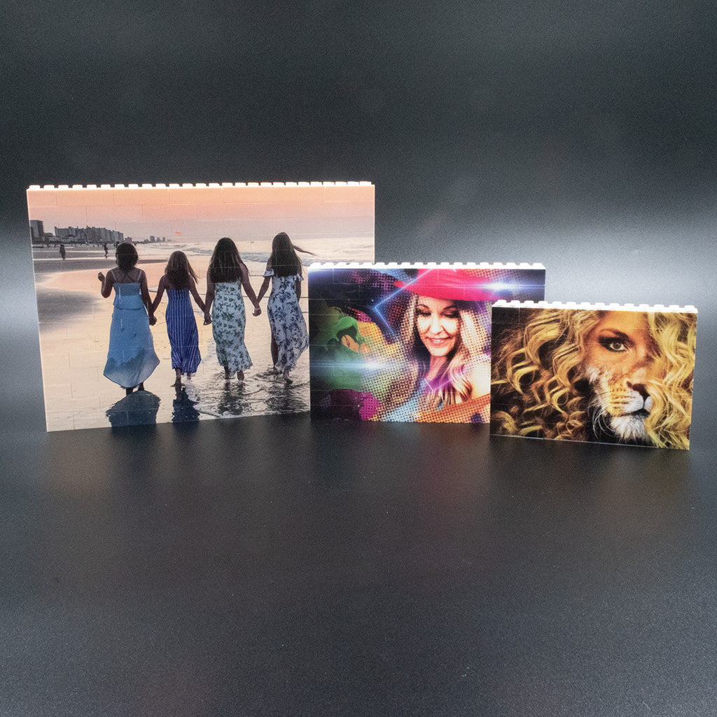 Custom Photo set of 3 horizontal building bricks